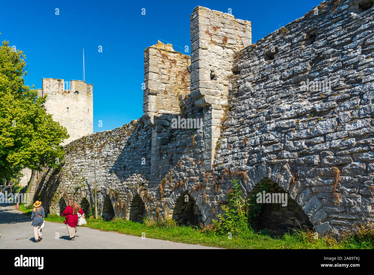 Visby city wall hi-res stock photography and images - Alamy