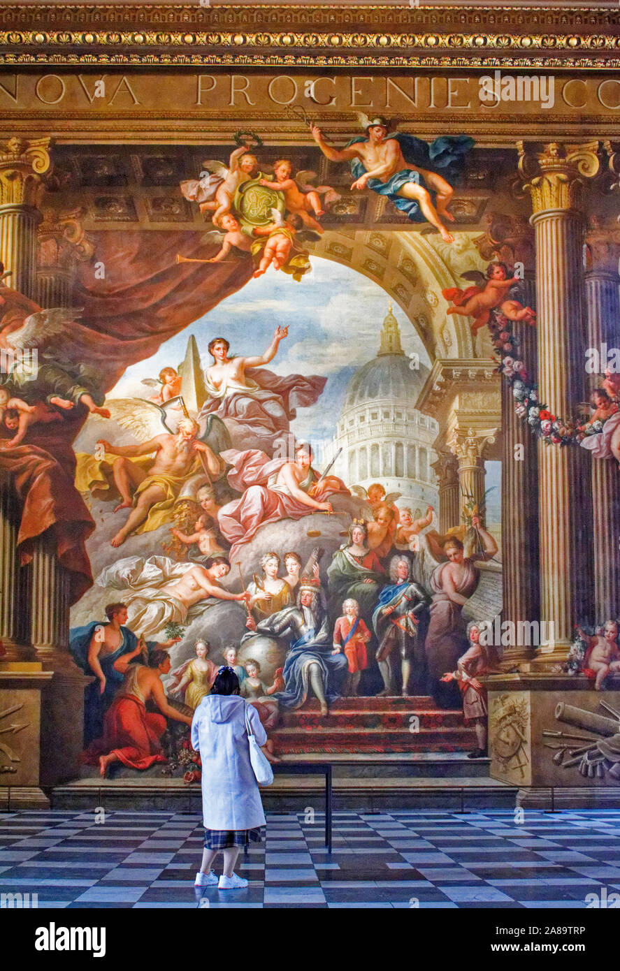 The painted hall at the old royal naval college hi-res stock ...