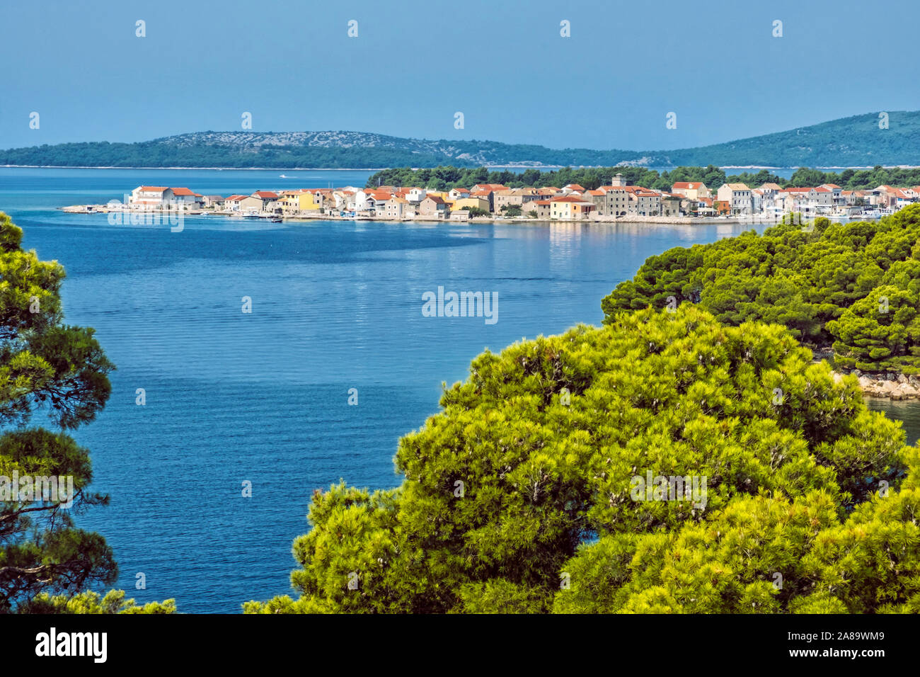 Krapanj island, Adriatic Sea, Croatia. Travel destination. Summer ...