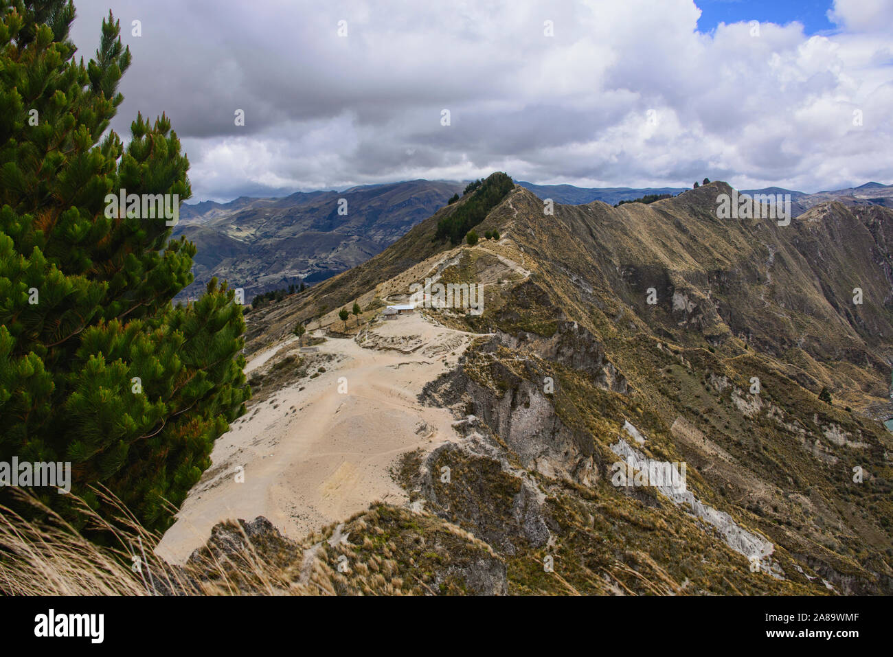 Beautiful scenery along the Quilotoa Loop Trek, Quilotoa, Ecuador Stock ...