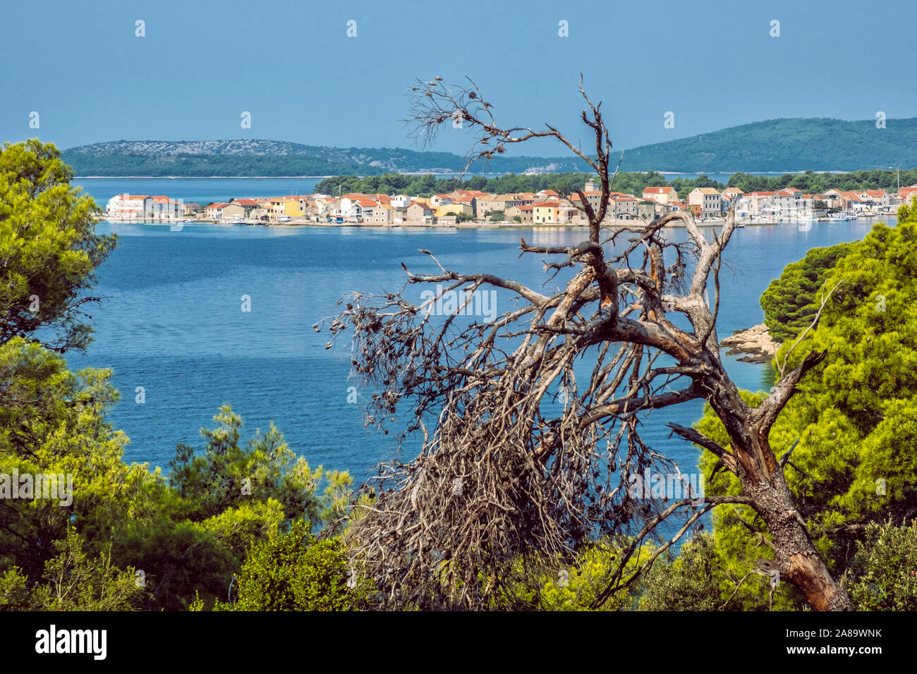 Krapanj island, Adriatic Sea, Croatia. Travel destination. Summer ...