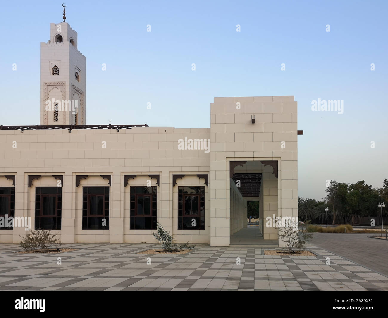 Beautiful modern mosque designed with a traditional Arabian ancient ...