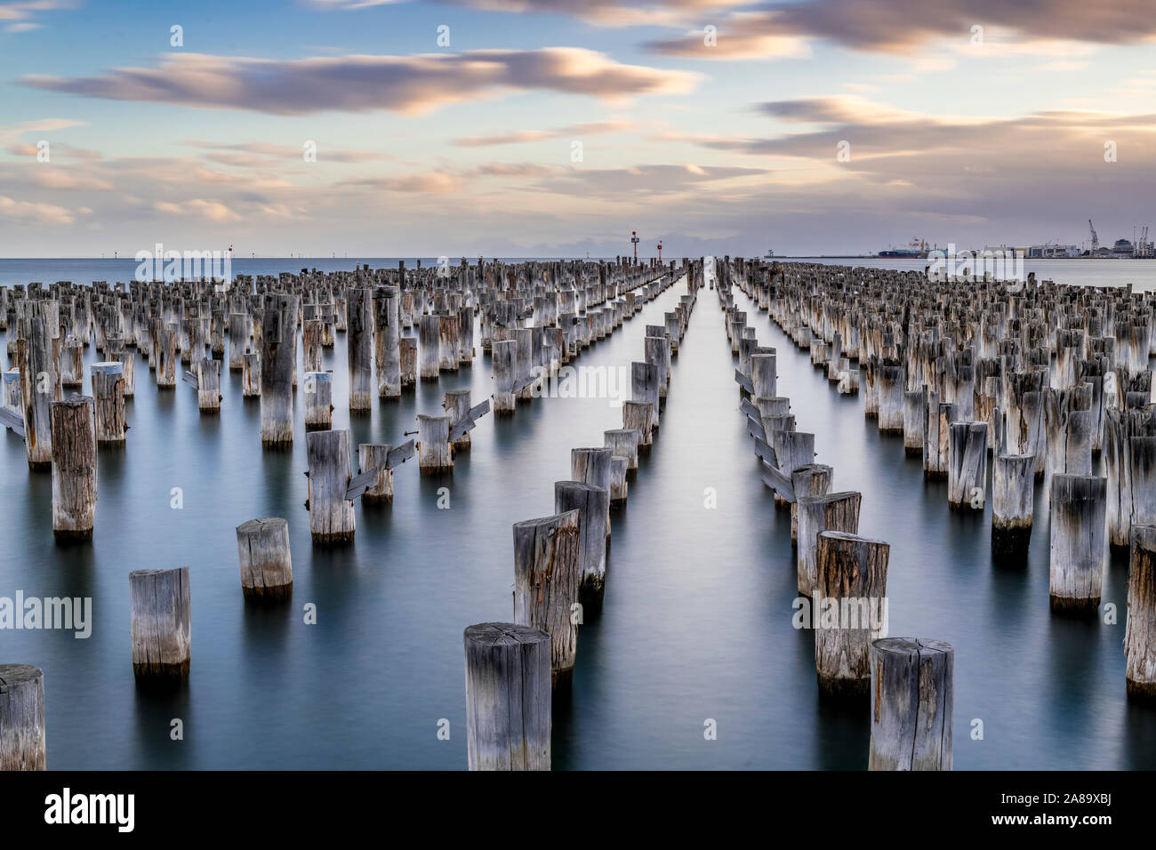 Original pylons, circa 1912 of Princess Pier in Port Melbourne ...