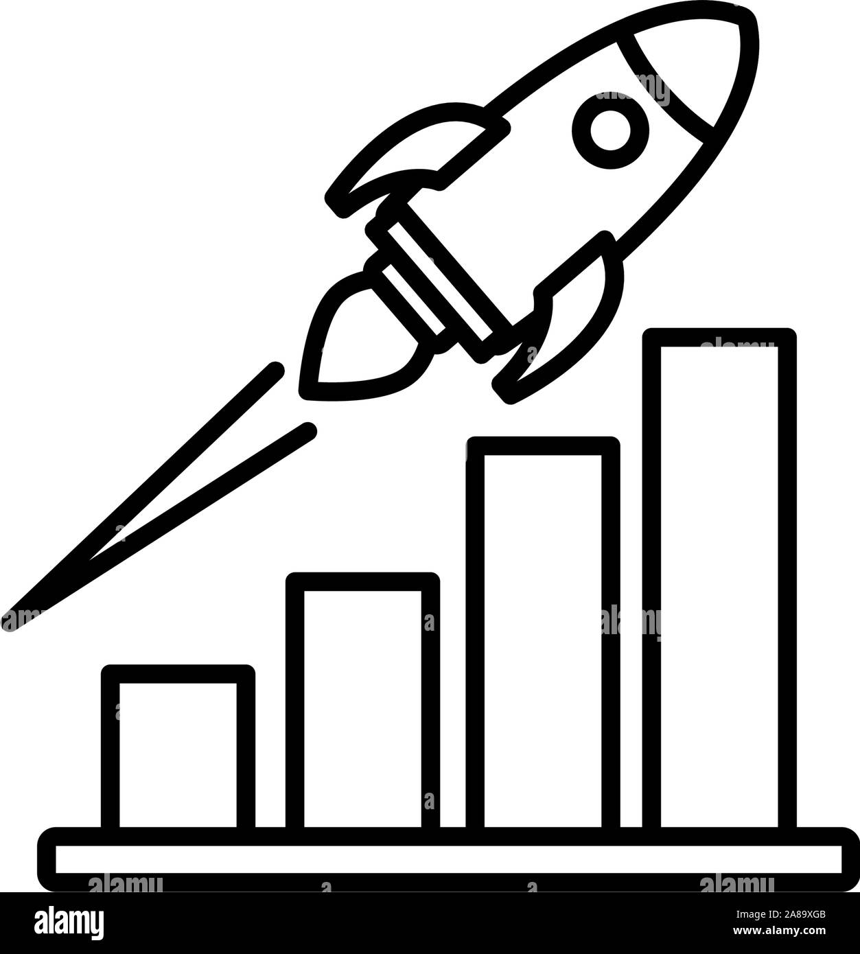 Infographic and rocket icon design, business management workforce ...