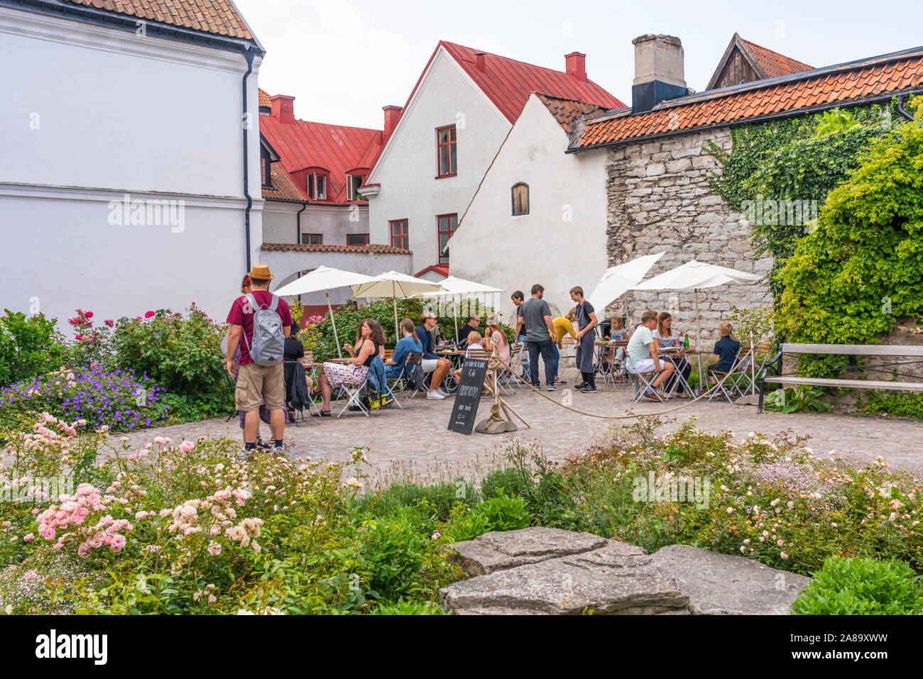 A street view with homes and buildings featuring the architecture of ...