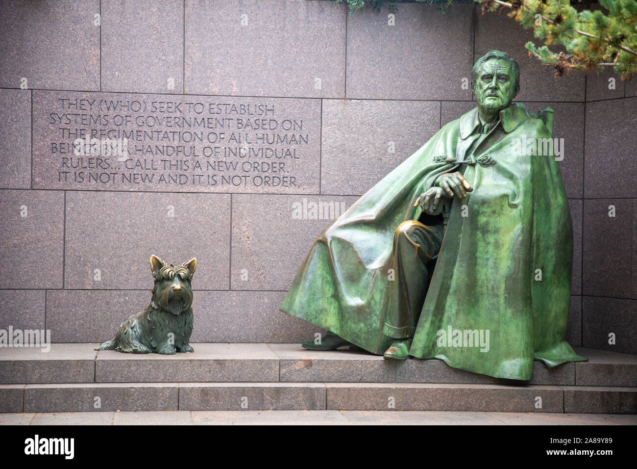 Larger-than-life-sized bronze statues of President Franklin D ...