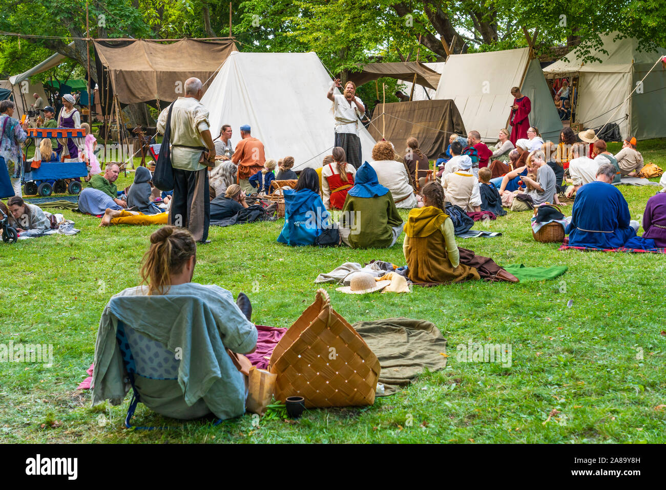 Medieval Week celebrations in the Hanseatic town of Visby, Gotland ...
