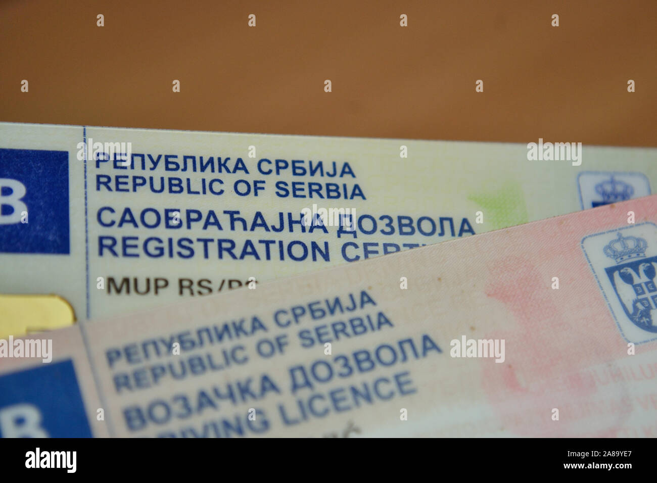 Serbian driving licence hi-res stock photography and images - Alamy