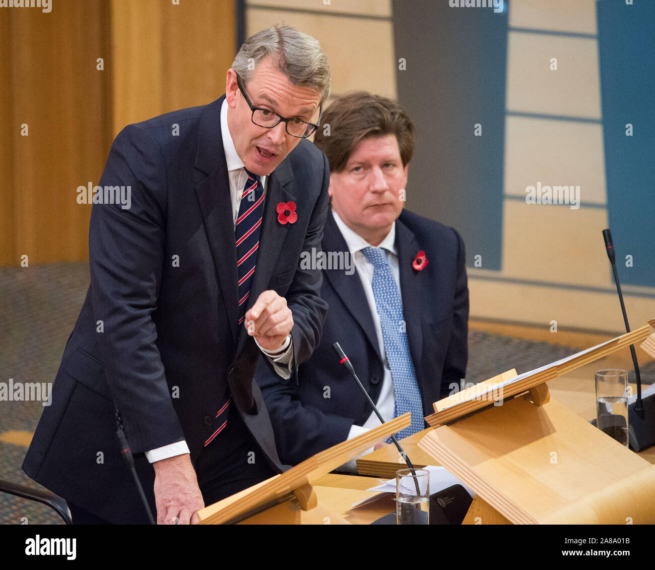 Edinburgh, UK. 7 November 2019.Pictured: Adam Tomkins MSP - Shadow ...