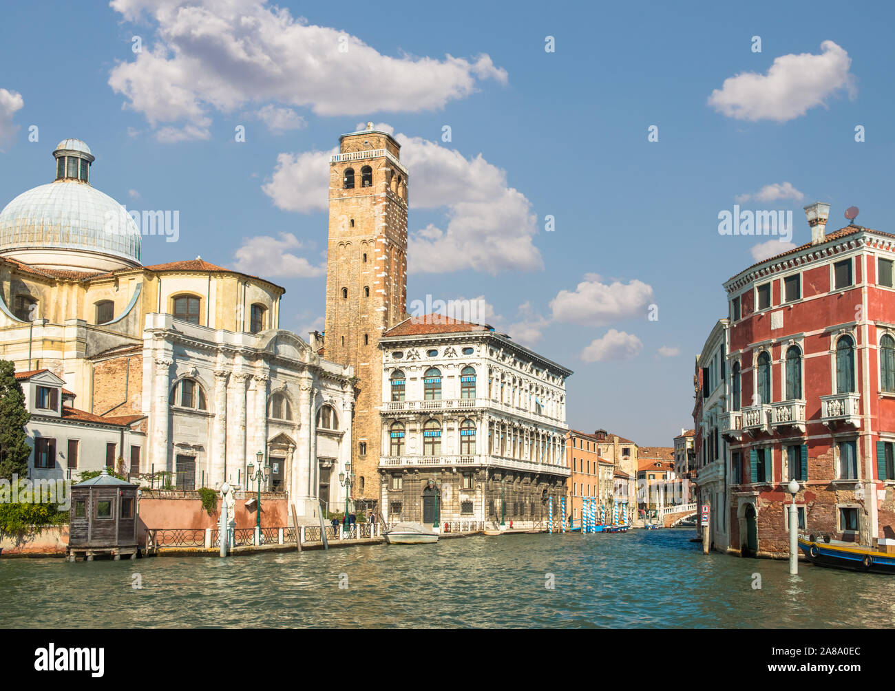 Venice Grand Canal with colorful facades of old medieval houses , Italy ...