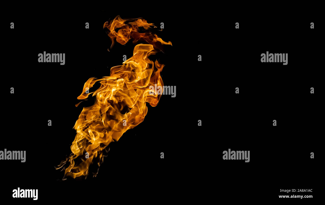 Fire flames on black background. fire on black background isolated ...