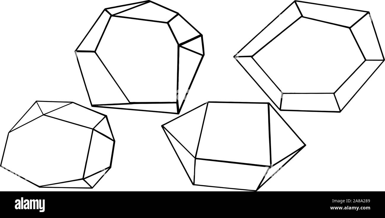 Vector diamond rock jewelry mineral. Isolated illustration element ...