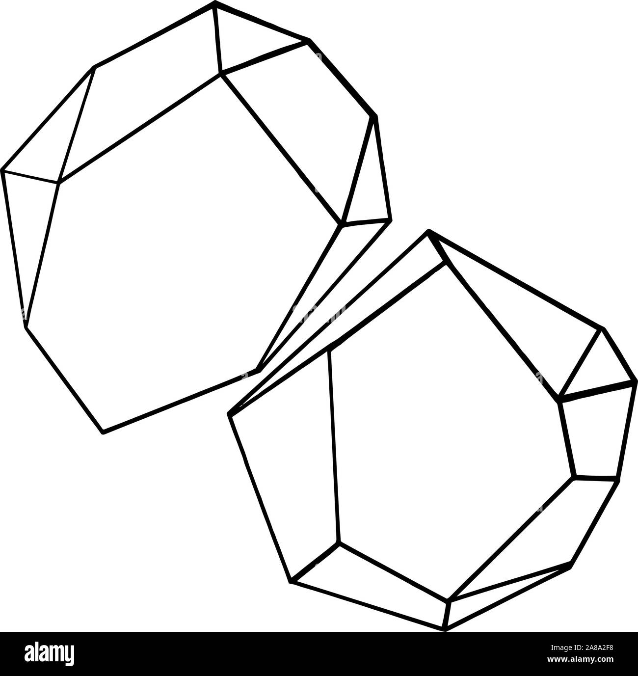 Vector diamond rock jewelry mineral. Isolated illustration element ...