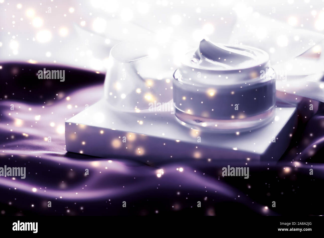 Winter cosmetics, luxe body care and Christmas gift concept - Magic night face cream as beauty ...