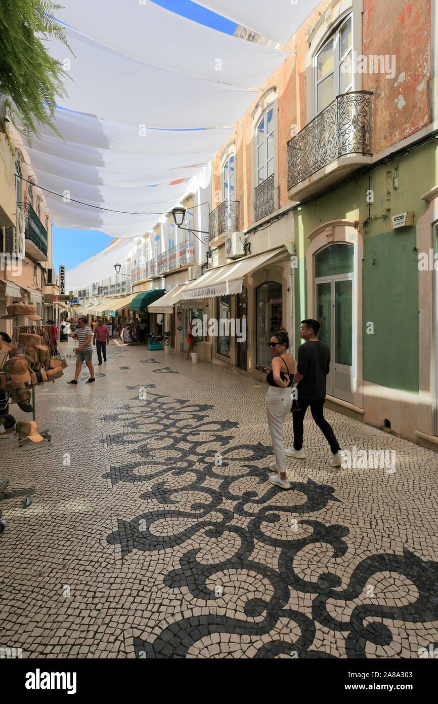 Street view in Loule town, Algarve, Portugal, Europe Stock Photo - Alamy