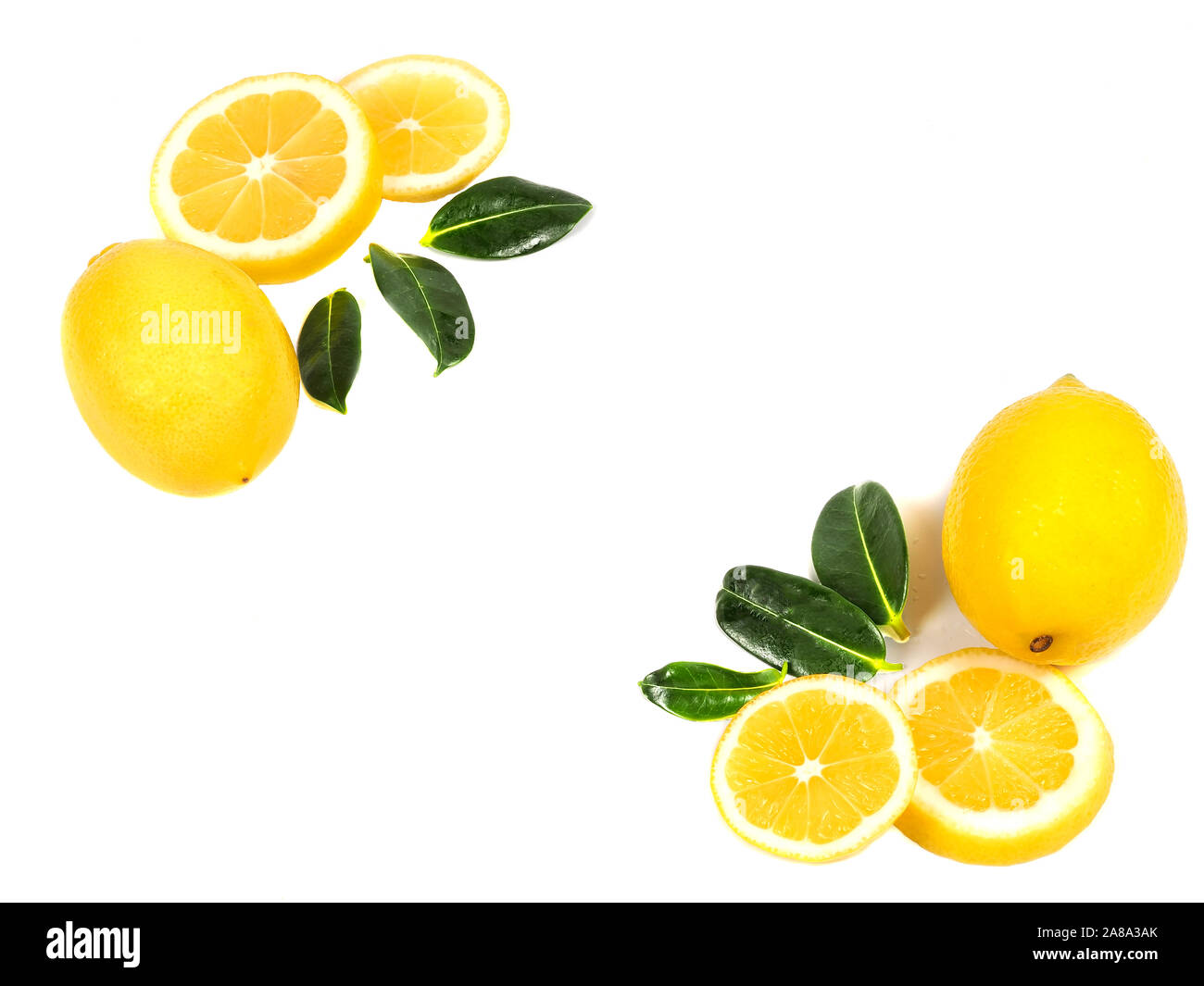 Collection of lemon fruits isolated on white Stock Photo - Alamy