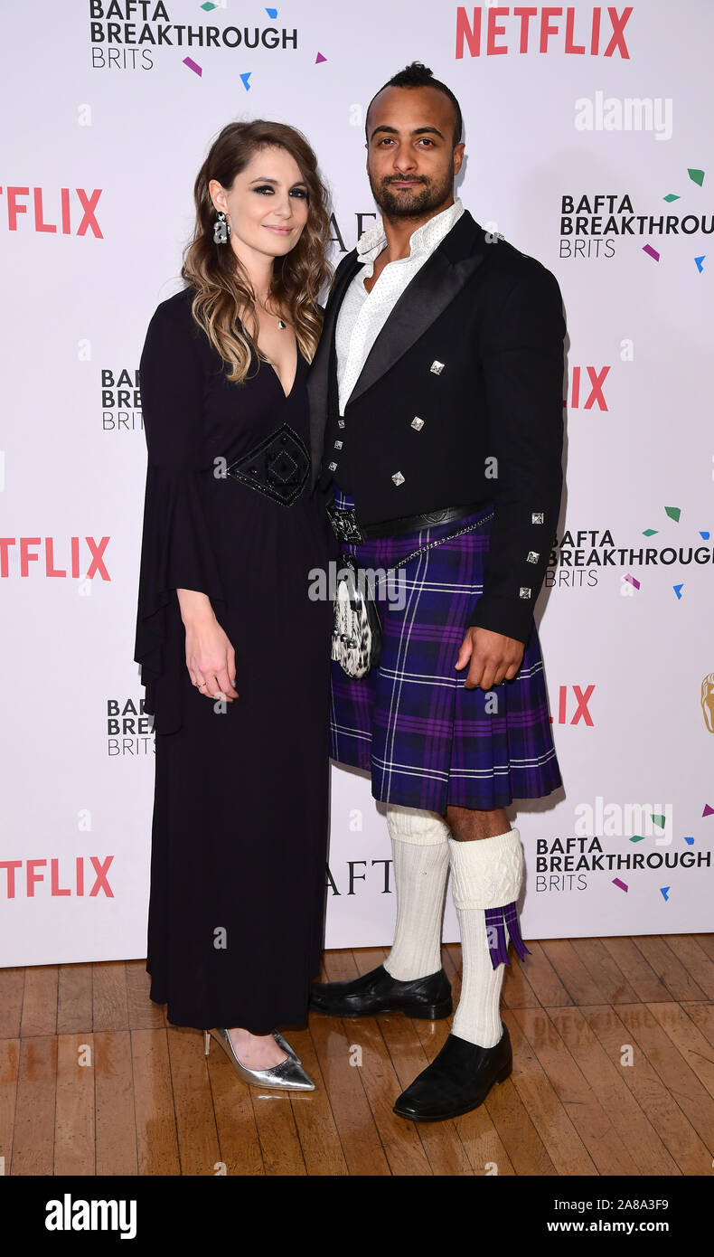 Kirstie Swain and Rabi Salifu arriving for the annual BAFTA ...