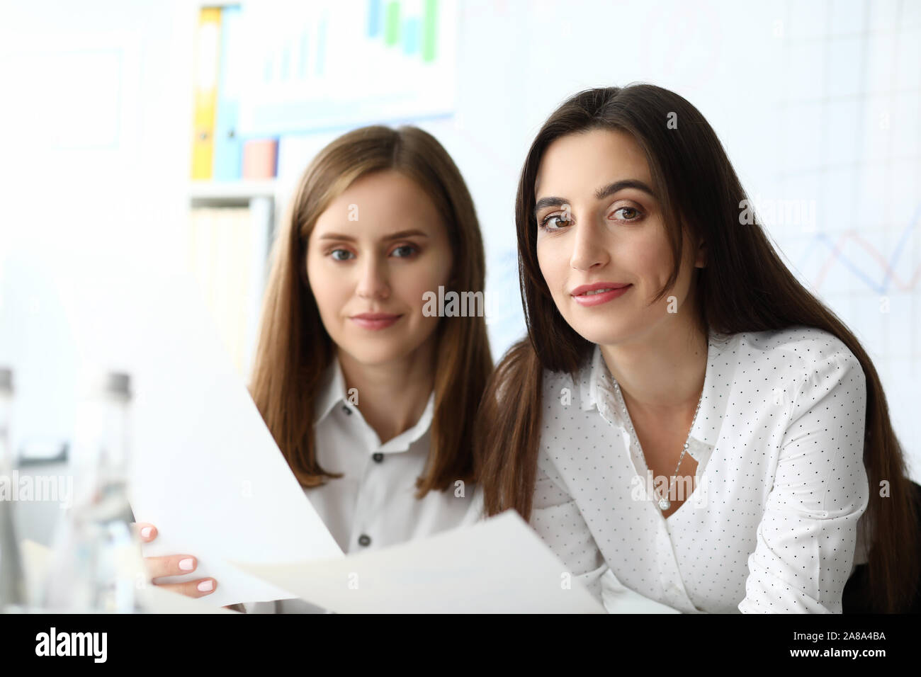 Pretty female leader Stock Photo - Alamy