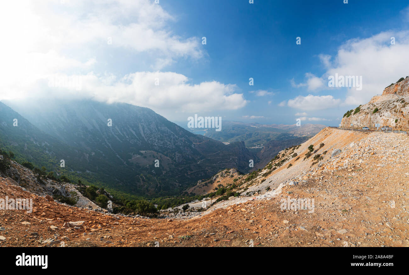 Amazing panorama scenery of Crete island Stock Photo - Alamy