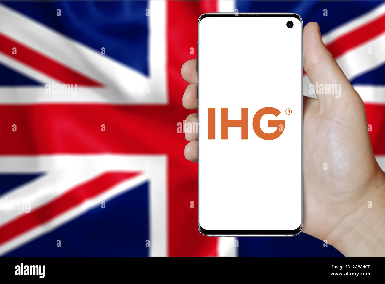Logo of public company InterContinental Hotels Group displayed on a ...