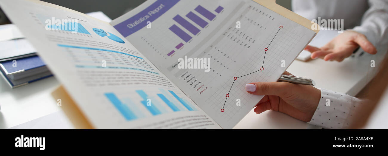 Group people hol business chart in hand on seminar Stock Photo - Alamy