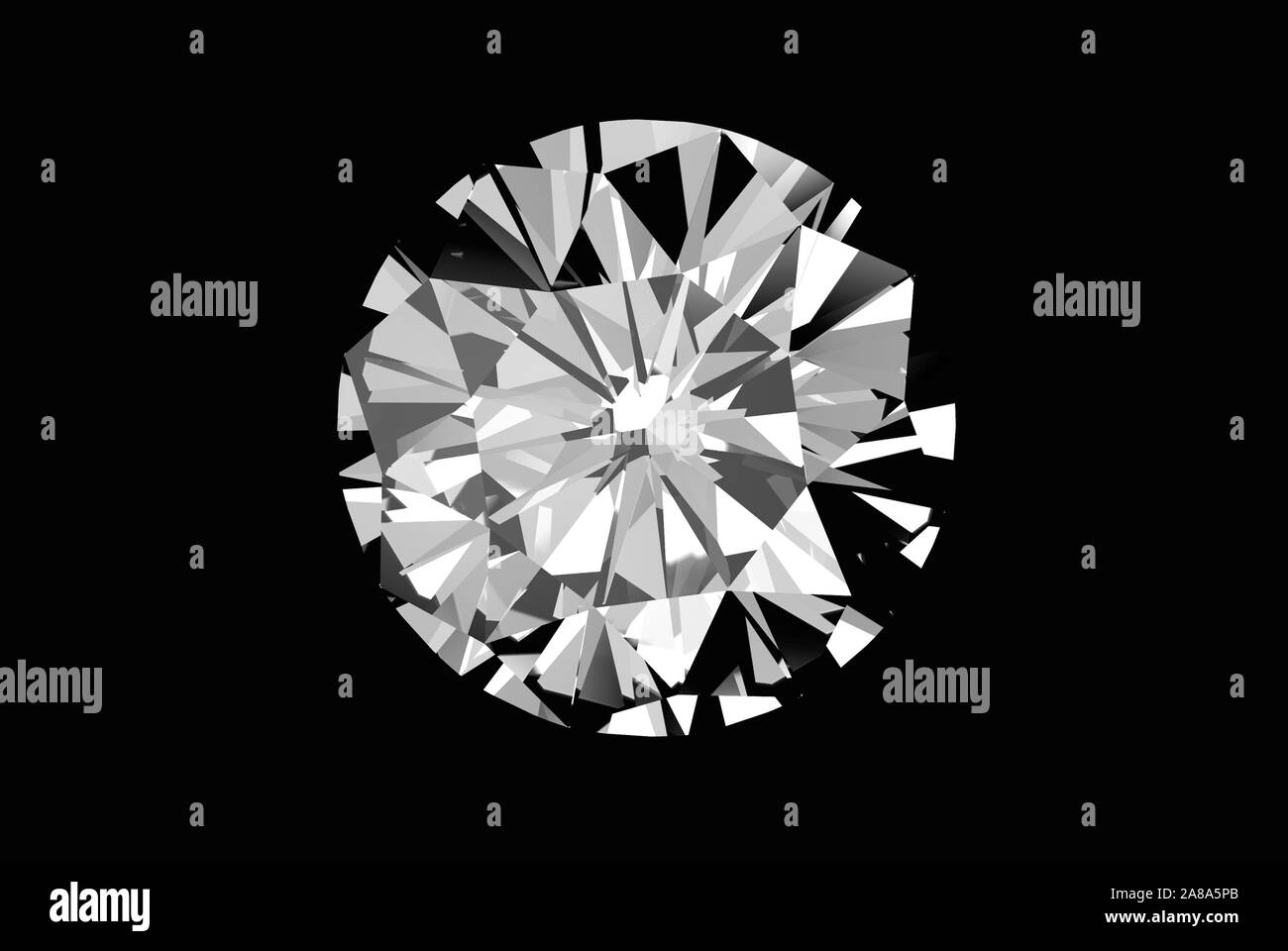 Diamond close up Black and White Stock Photos & Images - Alamy