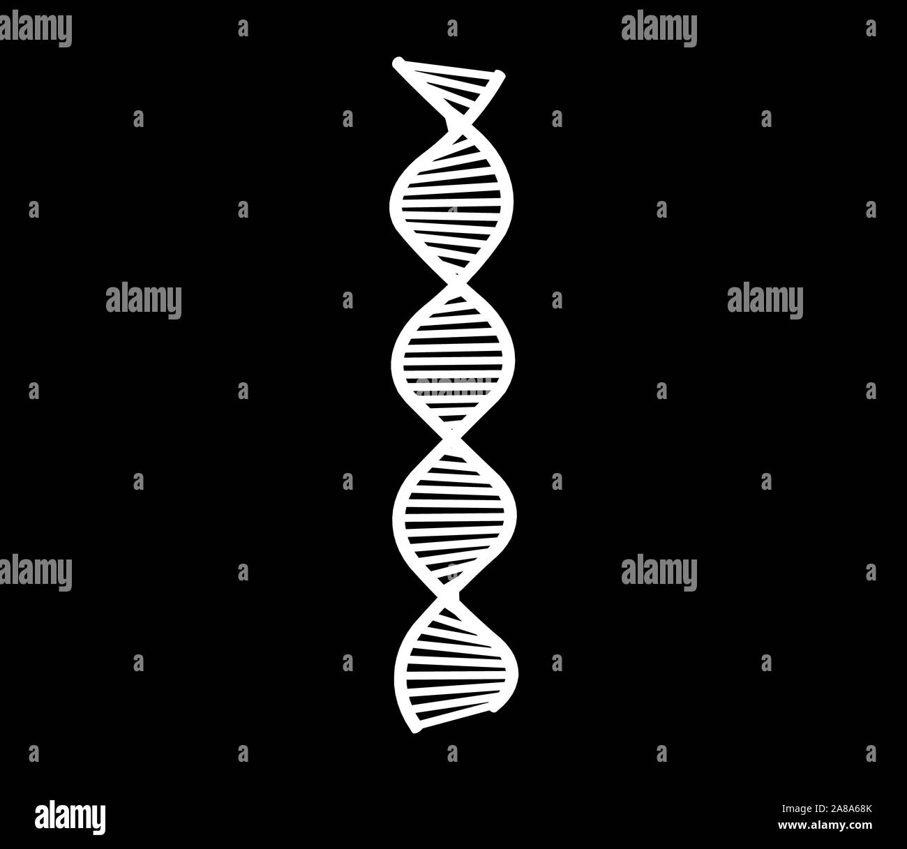 Dna Helix 3d Isolated Black and White Stock Photos & Images - Alamy