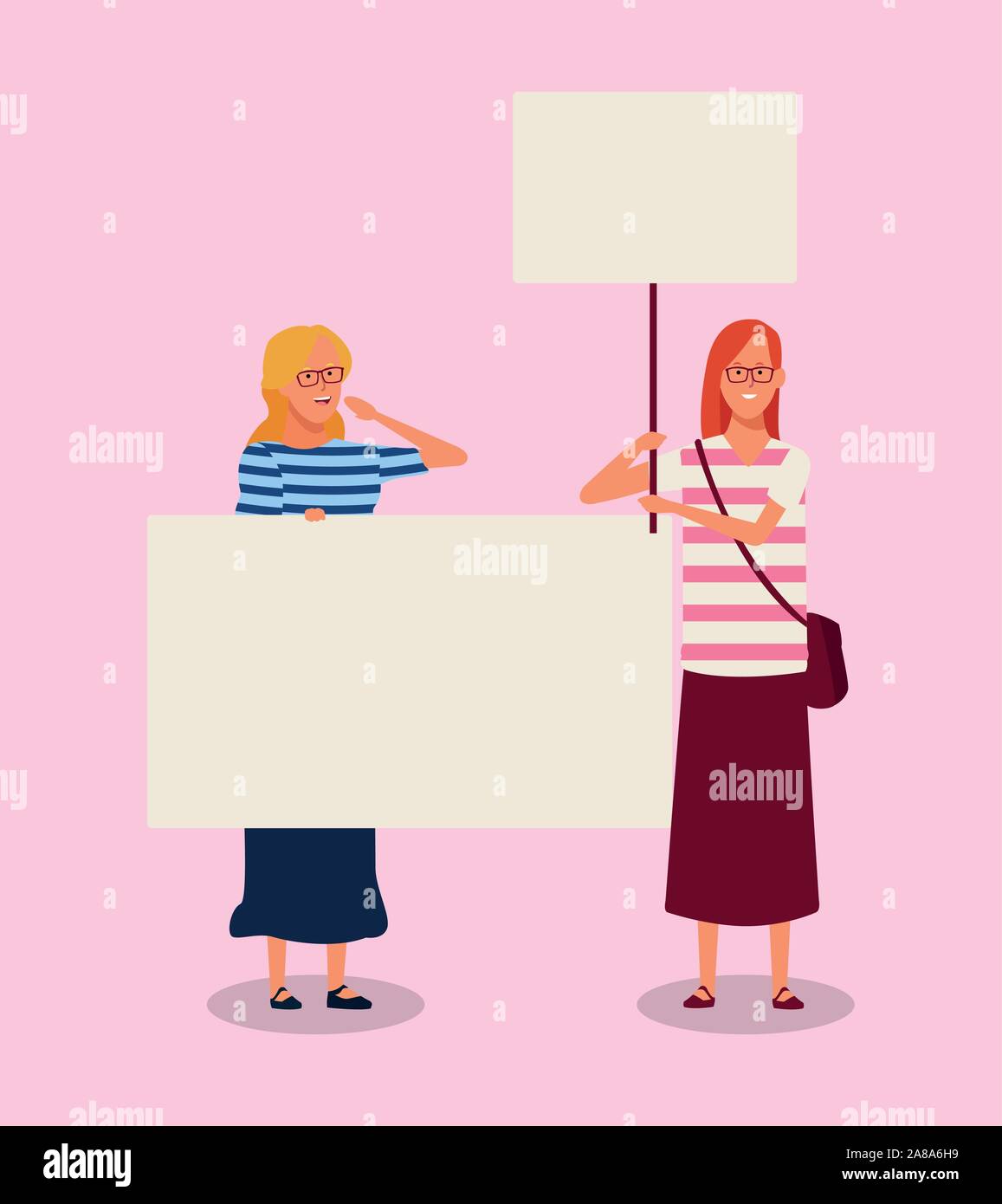 Political cartoon woman protesting protest Stock Vector Images - Alamy