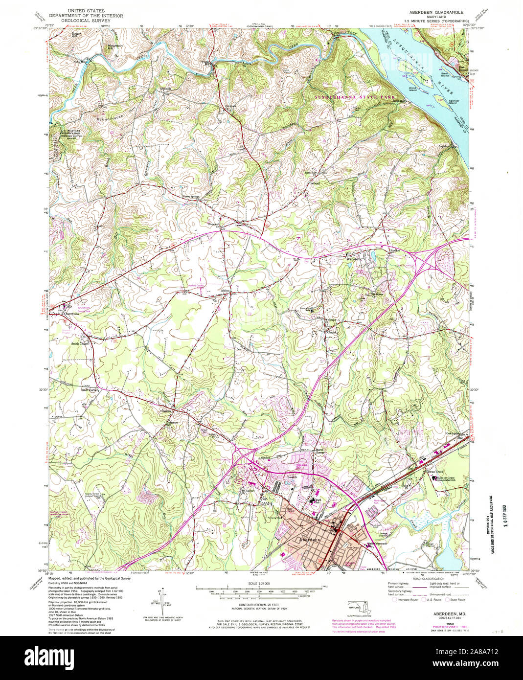Map of aberdeen Cut Out Stock Images & Pictures - Alamy