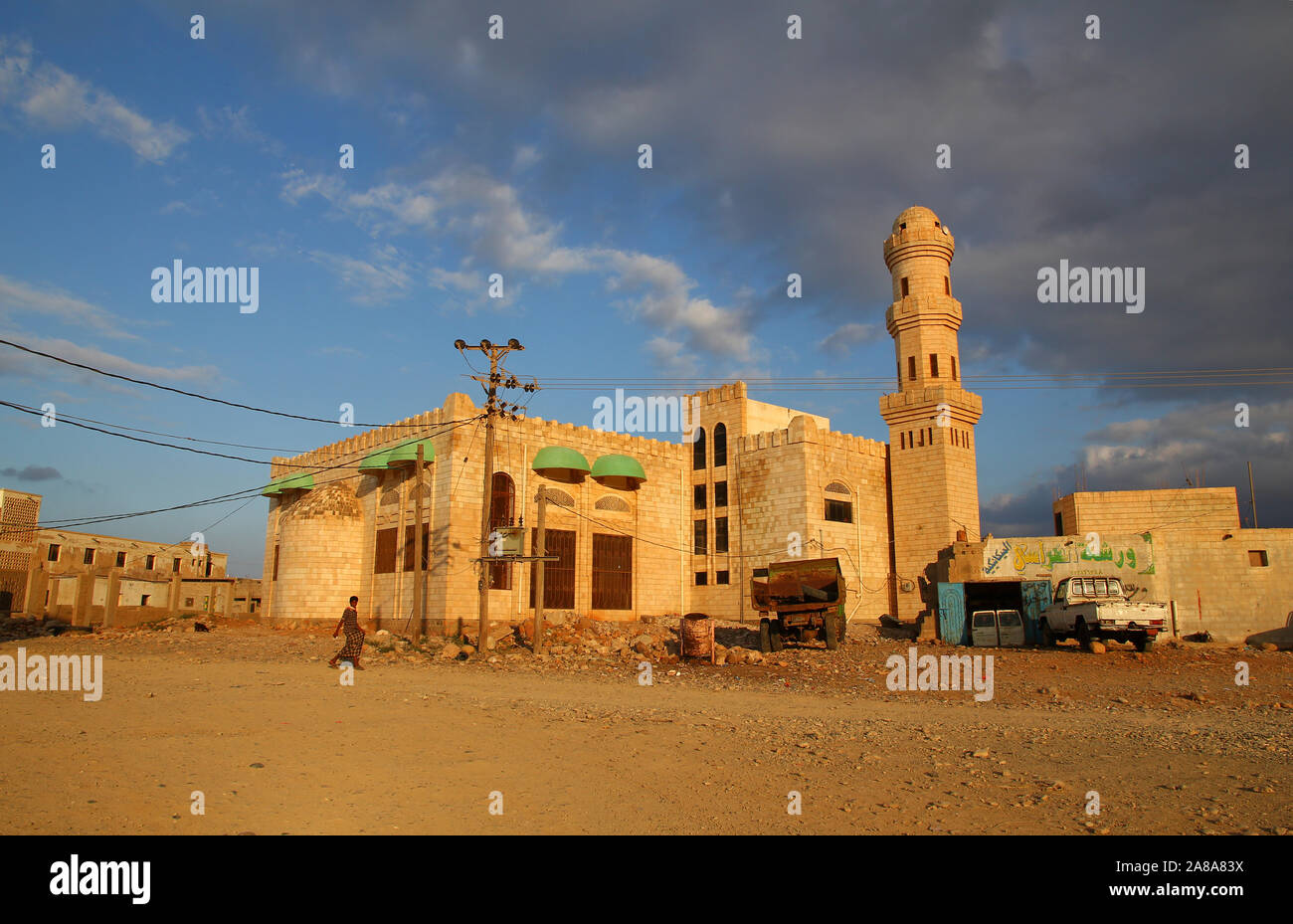 Socotra / Yemen - 07 Jan 2013: The mosque in Hadibo, Socotra island ...