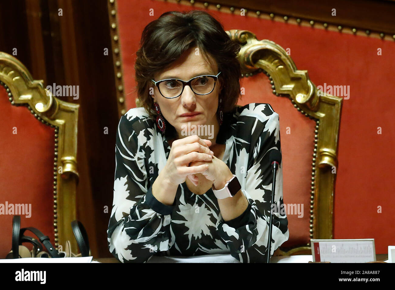 Rome, Italy. 07th Nov, 2019. Minister of equal opportunities Elena ...