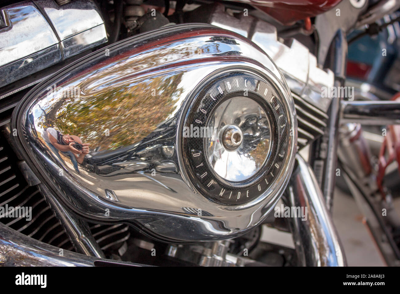 Chromed Engine detail Stock Photo - Alamy