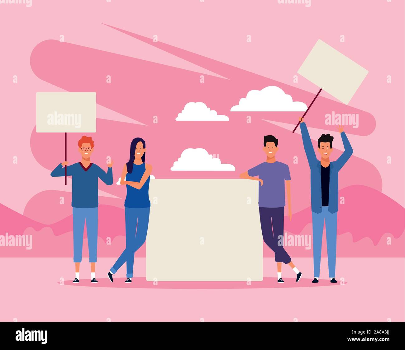 Girl protestor Stock Vector Images - Alamy