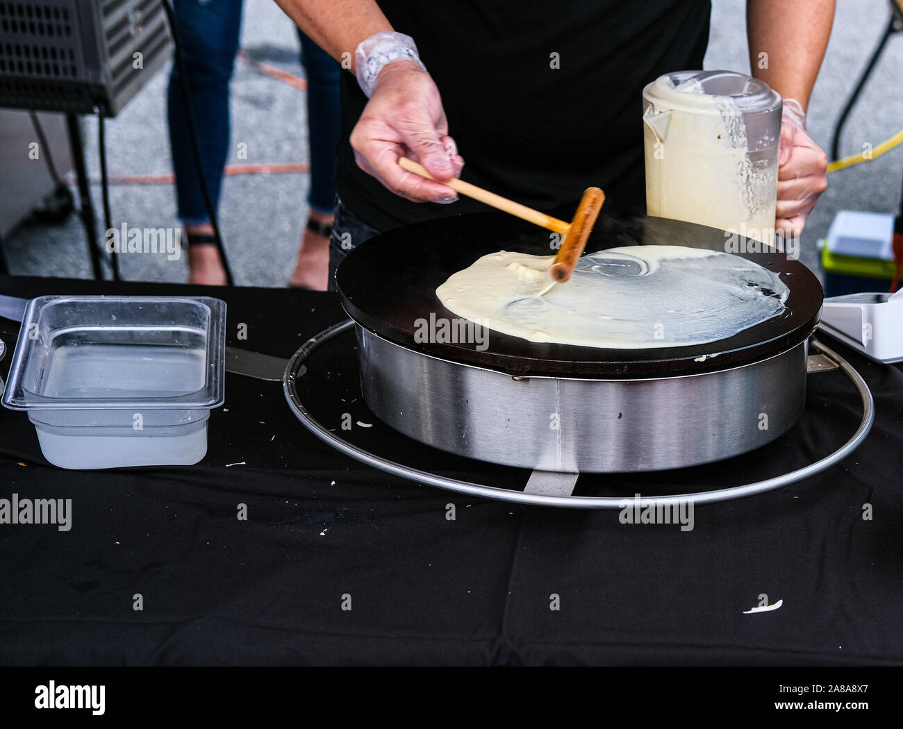 Crepe preparation hi-res stock photography and images - Alamy