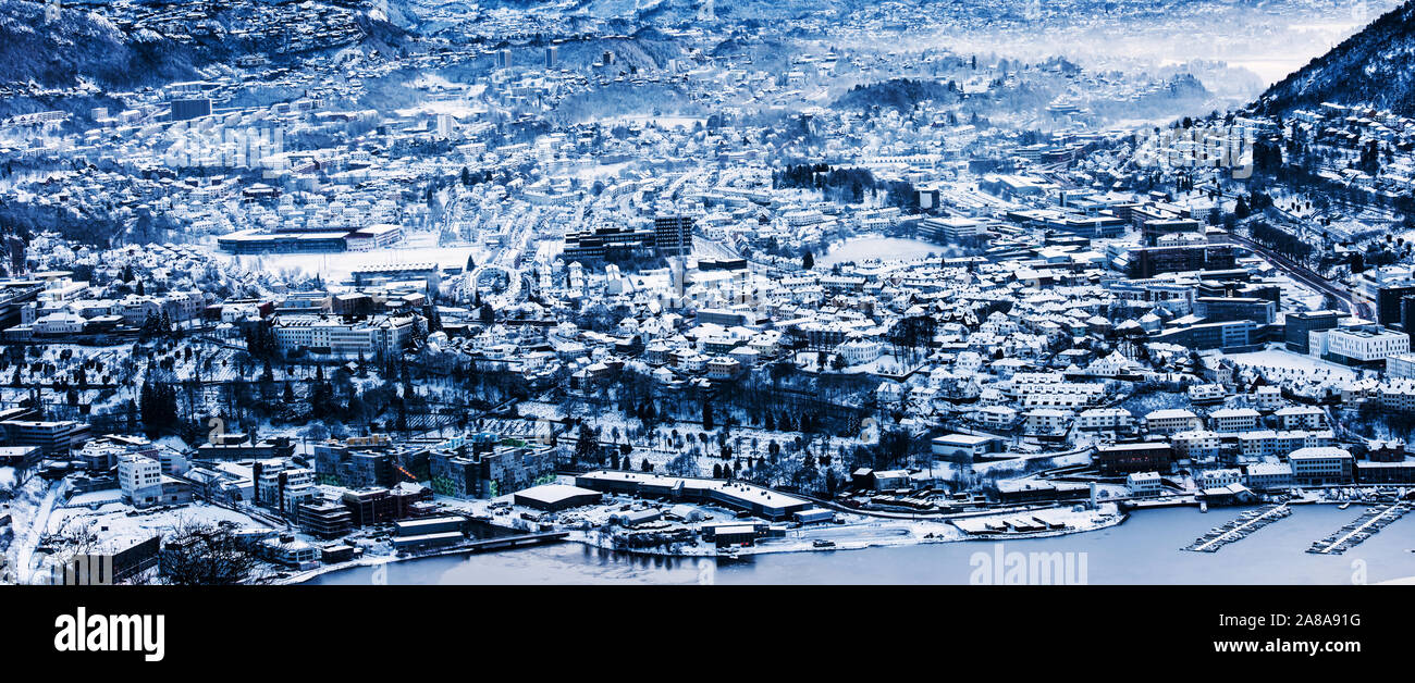 Aerial panorama bergen city view hi-res stock photography and images ...