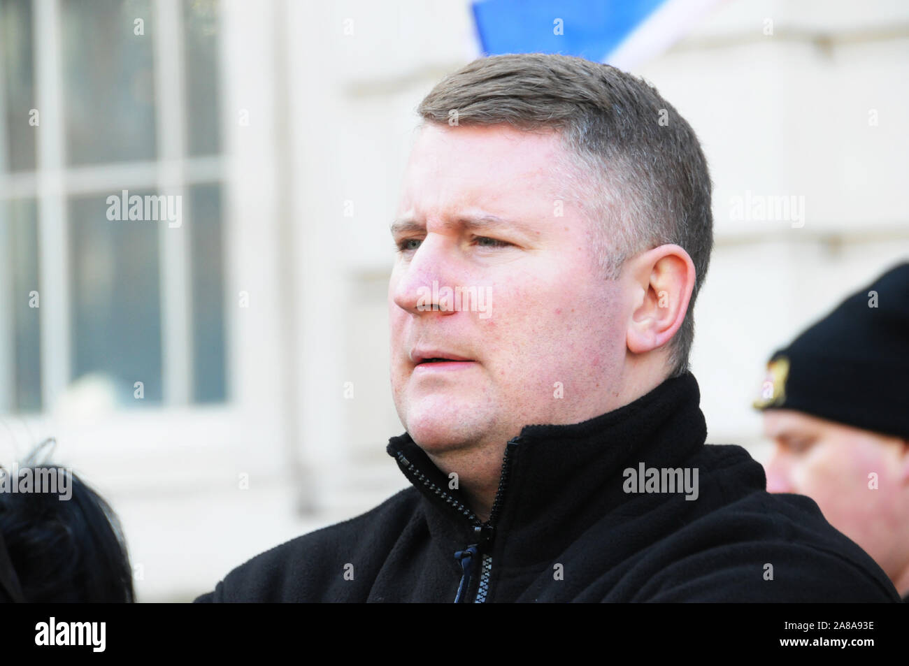 Paul Golding, Leader, of Right-wing political group Britain First Stock ...
