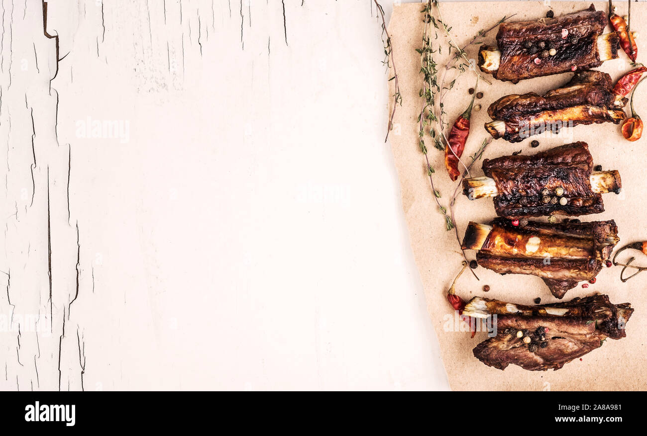 Top view grilled pork meat hi-res stock photography and images - Alamy