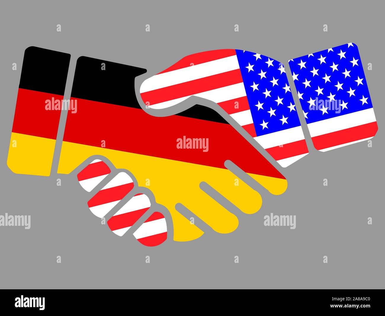 Handshake with Germany and USA flags vector illustration eps 10 Stock ...