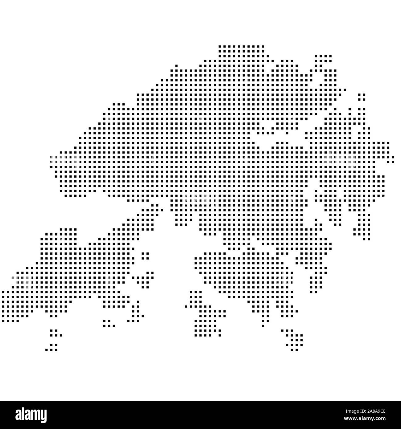 Hong kong map halftone vector illustration eps 10 Stock Vector Image ...