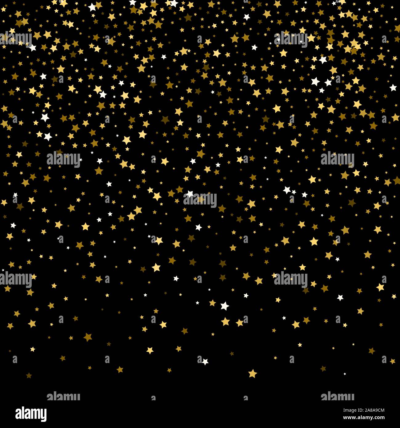 Many falling gold stars confetti, vector background Stock Vector Image ...