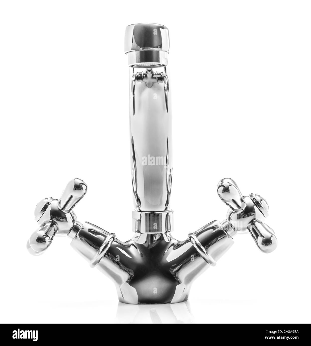 Metal water mixer Stock Photo - Alamy