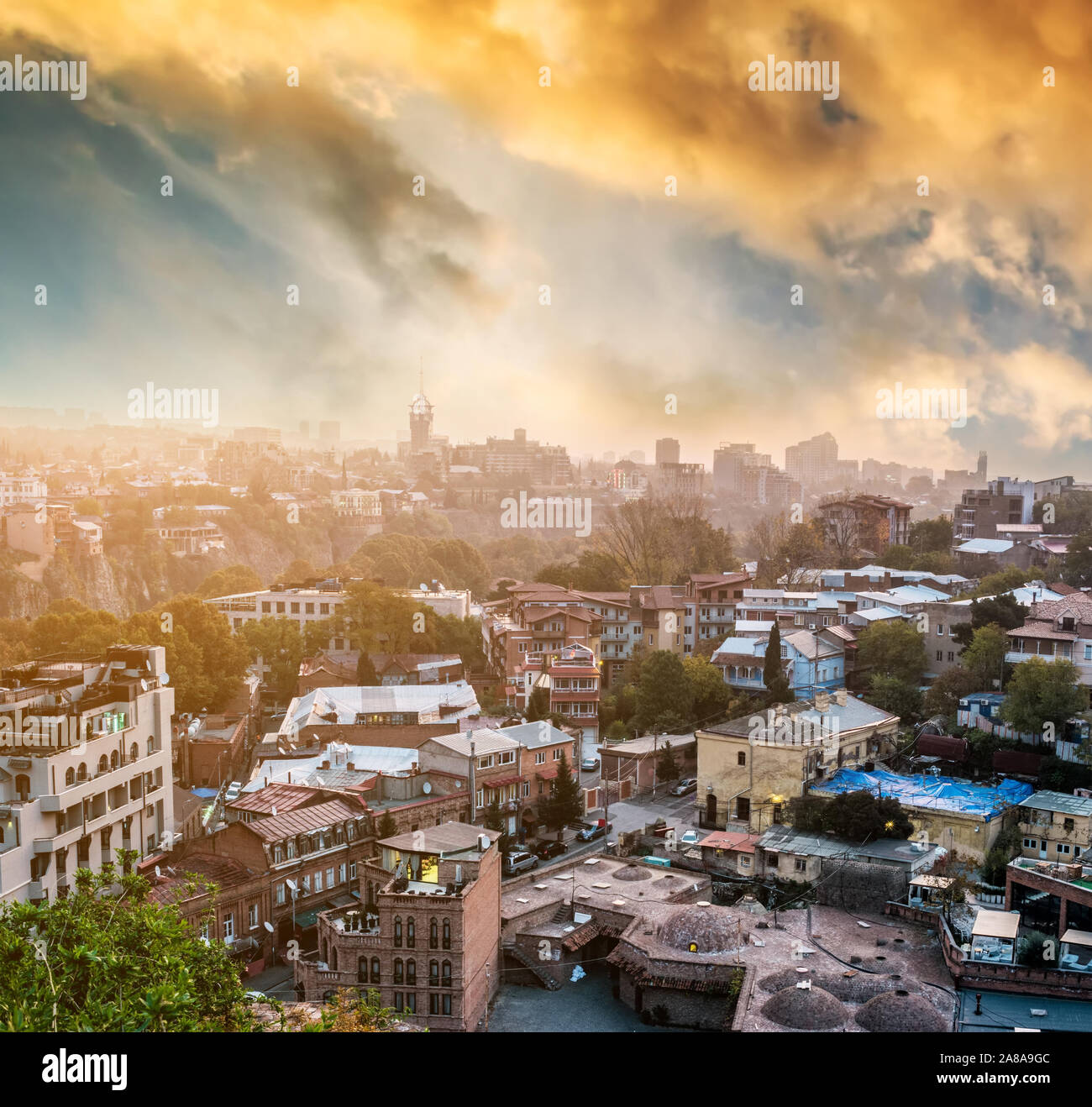 Beautiful sunset cityscape tbilisi hi-res stock photography and images ...