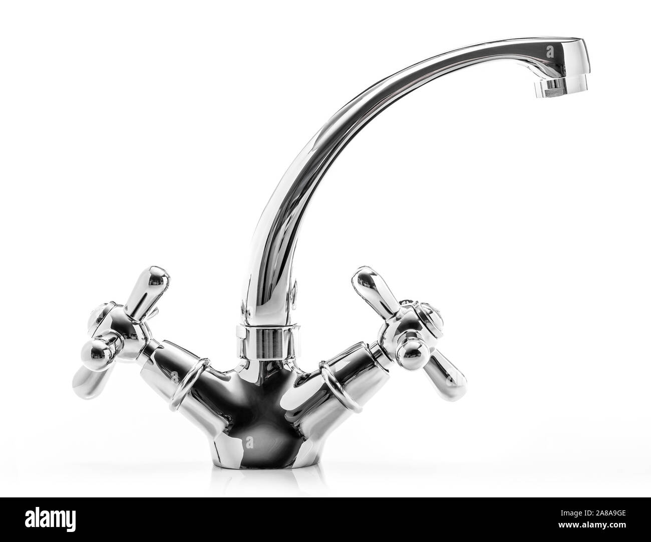Metal water mixer Stock Photo - Alamy
