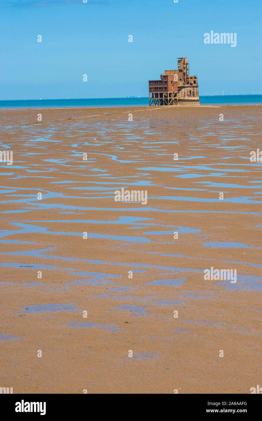 Grain tower in the river Meday Kent. Part of Grain fort which was built ...