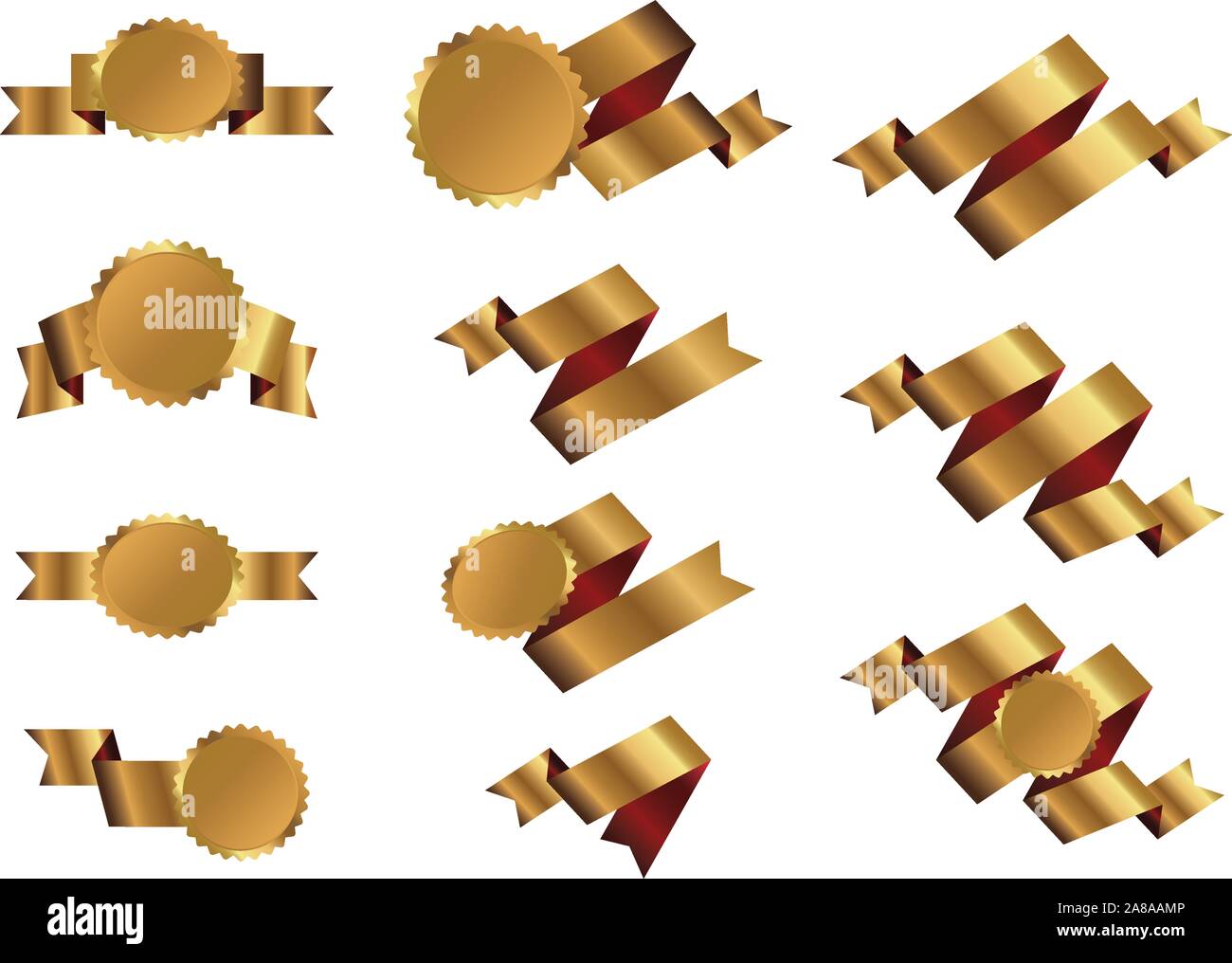 Rosette award ribbon banner decoration Stock Vector Images - Alamy
