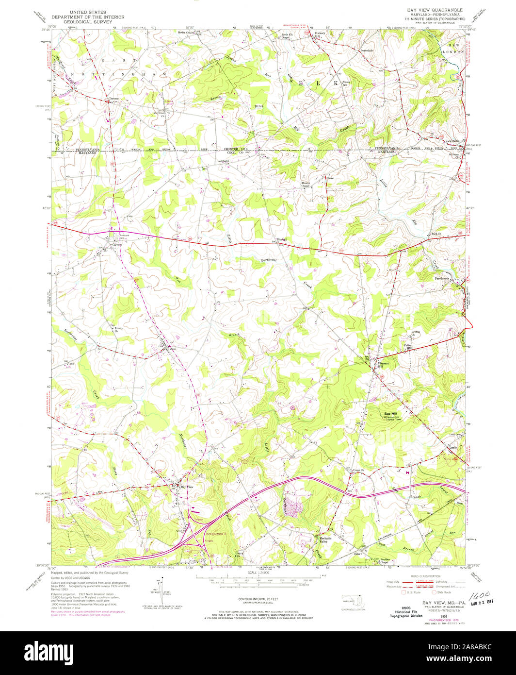 Map of bay view Cut Out Stock Images & Pictures - Alamy