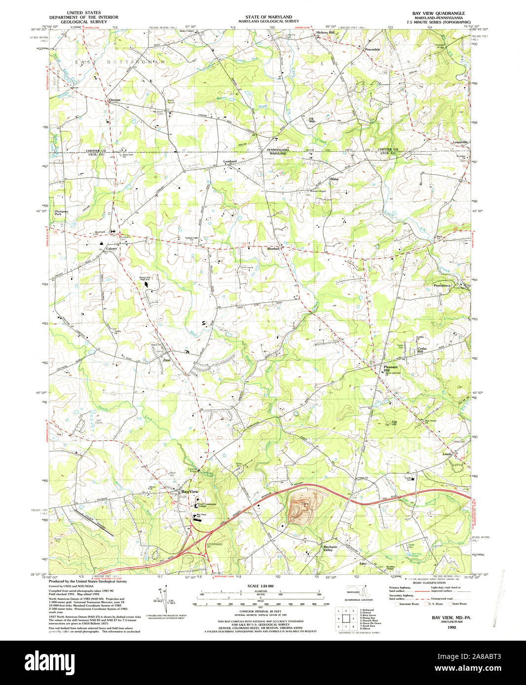 Map of bay view Cut Out Stock Images & Pictures - Alamy