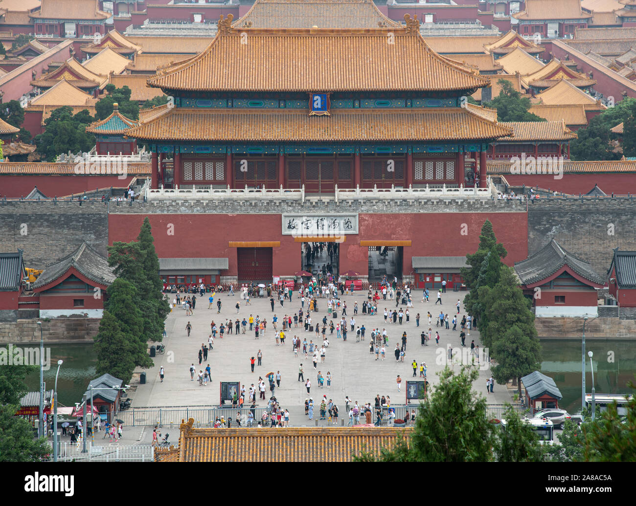 Panoramic view of Forbidden palace city from Beihai park hill Stock ...