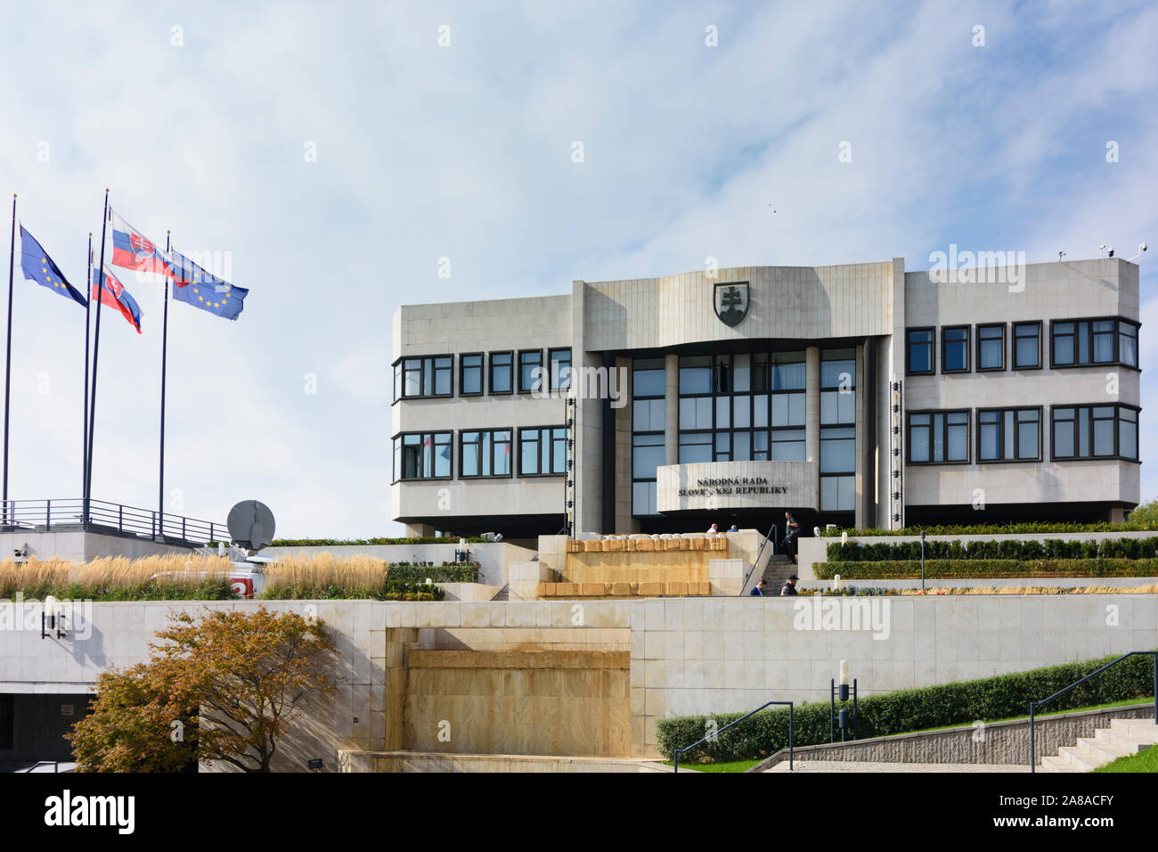 Bratislava (Pressburg): parliament National Council, Slovakian and ...