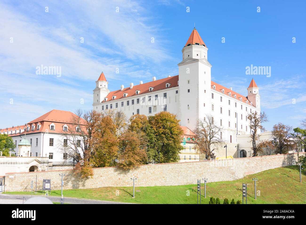 Bratislava (Pressburg): Pressburg Castle, main front in Slovakia Stock ...
